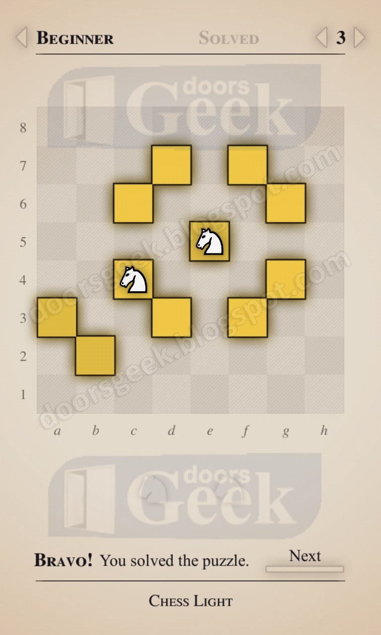 Chess Light [Beginner] Level 3 ~ Doors Geek